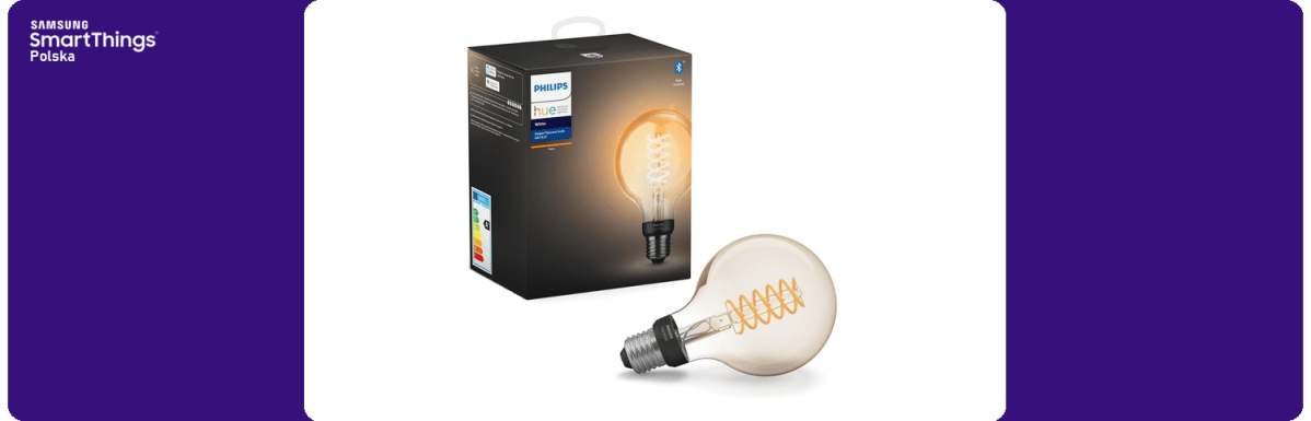 Żarówka Philips Hue Retro G93 – Edison w Twoim domu – SmartThings Polska